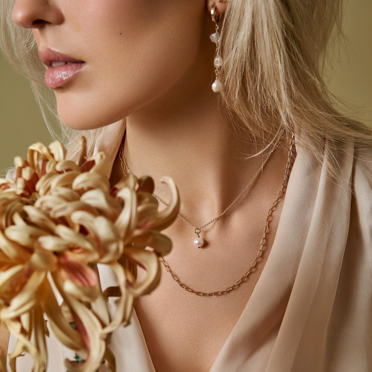 Slim Luna Chain – mjöll